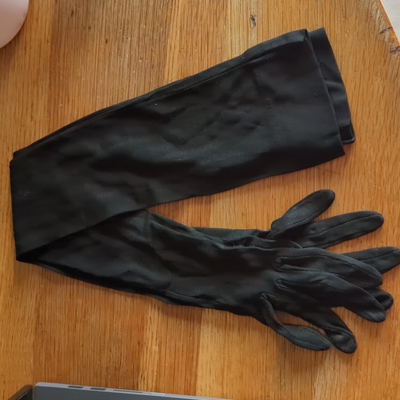 Accessories | Vintage Black Arm Length Gloves | Poshmark